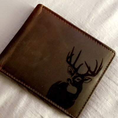 Mens Rustic Leather Fishing & Fish Wallet. Multiple Designs and ...