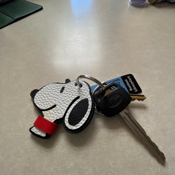 Handmade Leather Forget Me Not Keychain, Handmade Leather Flower Charm ...