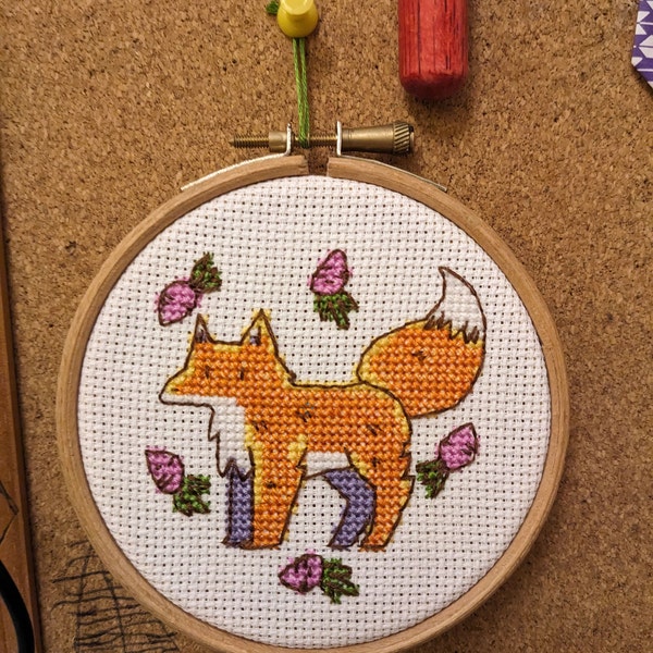 Chonky Fox and Cat Adorable Animal Minis Cross Stitch Pattern PDF - Etsy