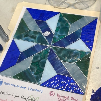 Star Center Log Cabin Quilt Block Pattern Download - Etsy