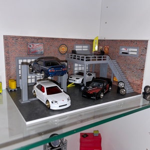 Scale 1:43 Two-floor Car Garage With Equipment Auto Service Car Model ...
