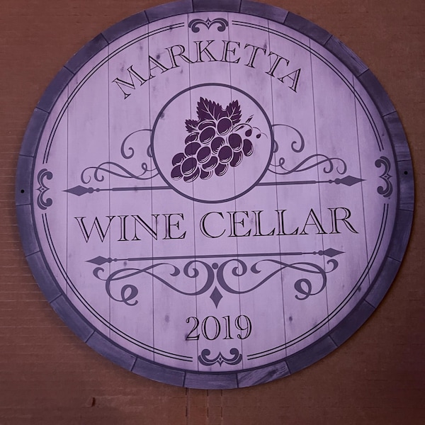 Custom Wine Bar Sign - Custom Bar Sign, Wine Cellar Sign, Wine Lover ...