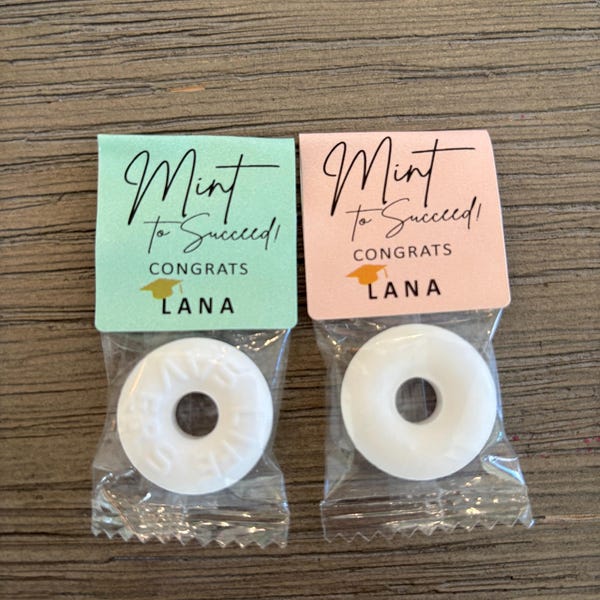 SET OF 60 - Graduation Mints Favors Gifts High School University ...
