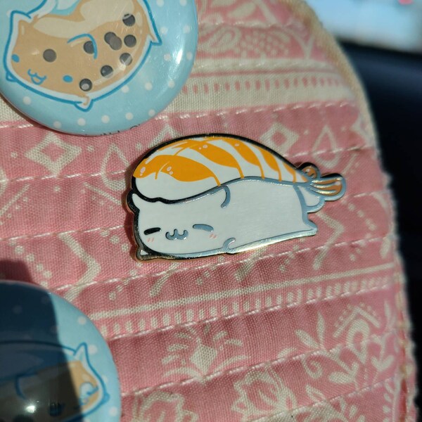 Sushi Cat Mewchi Hard Enamel Pin - Rice Kitty Nigiri 1.25"~1.5" - Etsy