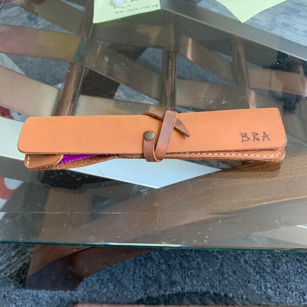 Personalized Leather Pipe Cleaner Pouch and Gift - Leather Pipe Stands ...