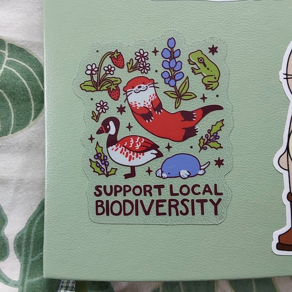 Support Local Biodiversity Clear Vinyl Stickers | Appalchia, Midwest ...