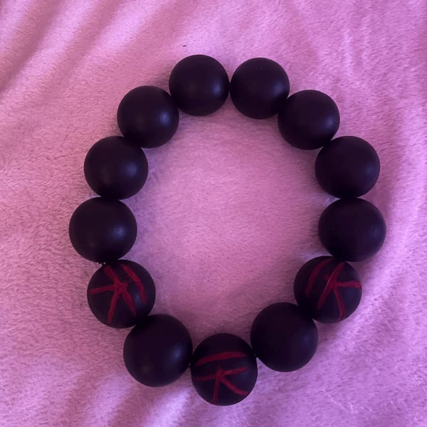 50MM AKUMA Style Black Wooden Monk Beads.16in Short Style. Engraving ...