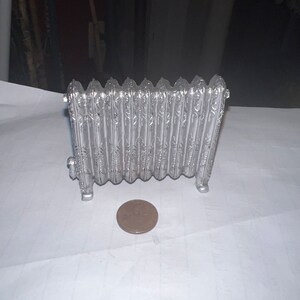 Dollhouse Miniature Radiator Large Silver Fancy 1:12 Scale Resin ...
