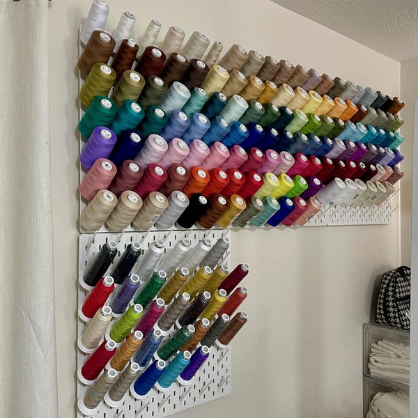 Skadis Pegboard Thread Spool Holder: Sewing & Embroidery Storage - Set ...