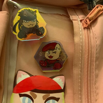 Meowtal Gear Holo Pins - Etsy