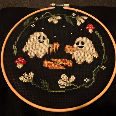 Stitching Sisters Cross Stitch Pattern, Halloween Color Chart, Creepy ...
