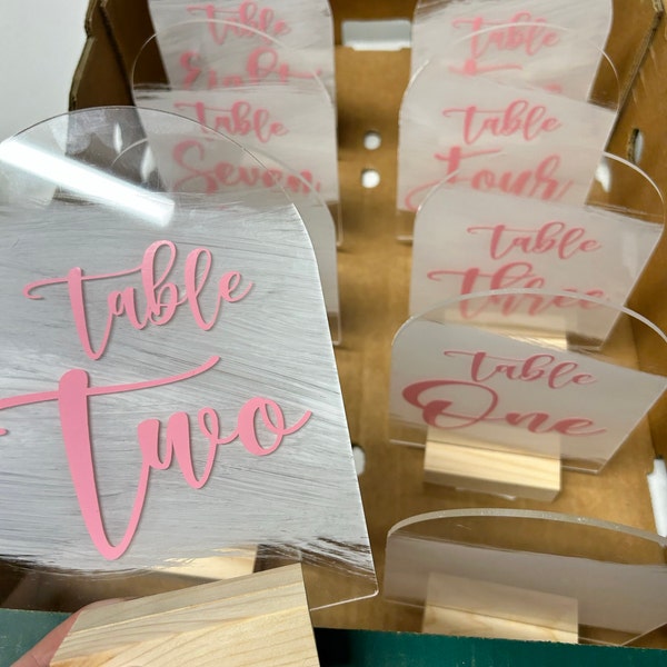 VINYL ONLY Wedding Vinyl Table Numbers Stickers Decal for Seating Plan ...