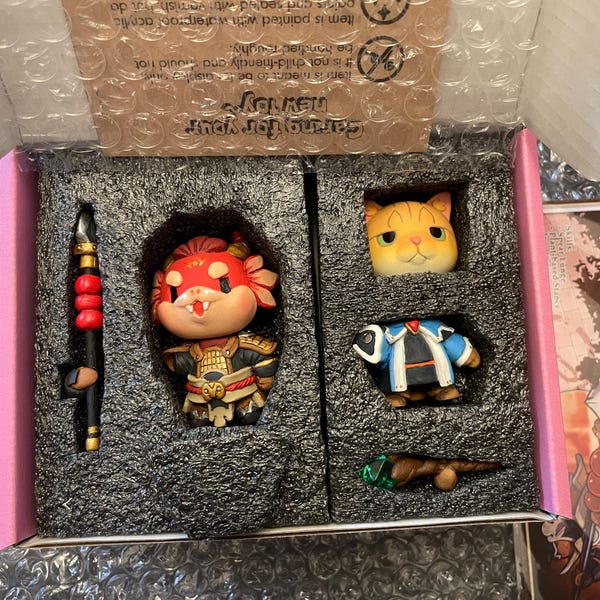 Handmade Bunny Wizard, Polymer Clay Rabbit, Handcrafted Art Toy, Cute ...