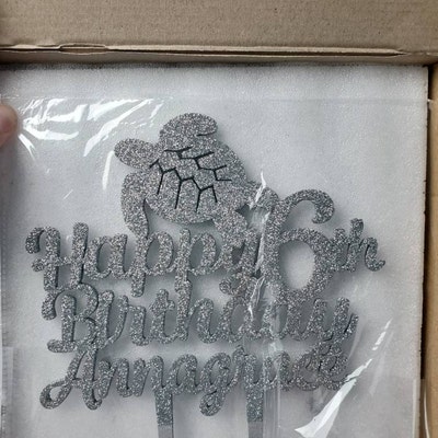 Turtle Birthday Cake Topper,sea Turtle Cake Topper,any Age Cake Topper ...