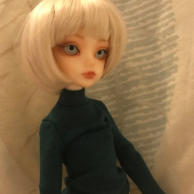 Autumn Turtleneck Blouse for Pullip Obitsu 27 Blythe Pure Neemo Ivory ...