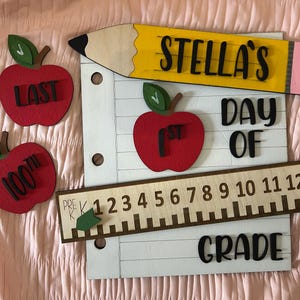 Back to School Reusable Interchangeable Prop 1st Day, 100th Day and ...