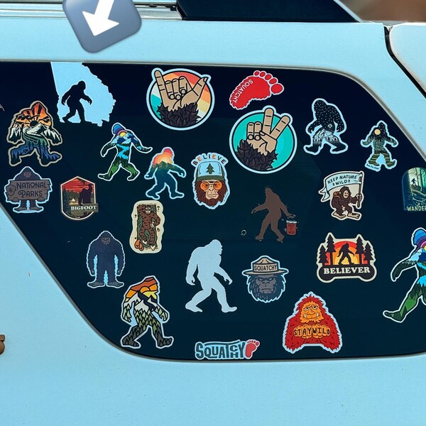 Sasquatch Bigfoot Family Vinyl Decal, Die Cut Sticker, Car Window ...