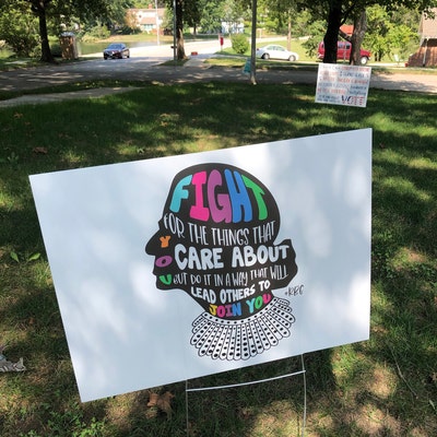 RBG Sign, Women's Rights Yard Sign, Vote Yard Sign, Political Yard Sign ...