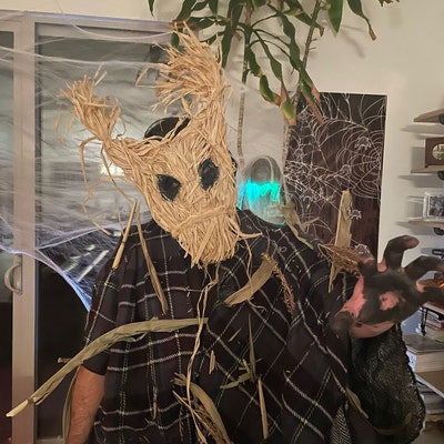 Scary Weird Mask, Creepy Scarecrow Mask, Adult Halloween Costume ...