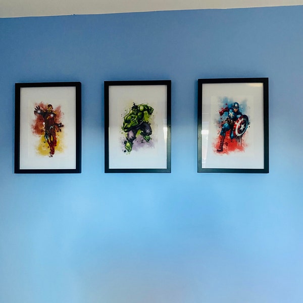 Superhero Splash Artwork Prints: Comic Book Wall Art - Etsy