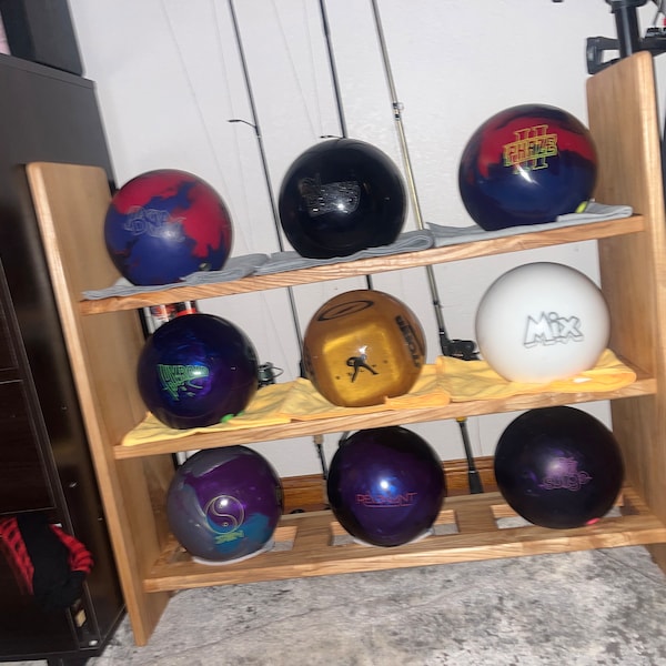 Custom Bowling Ball Rack Complete Bowling Ball Storage Solution Sturdy ...