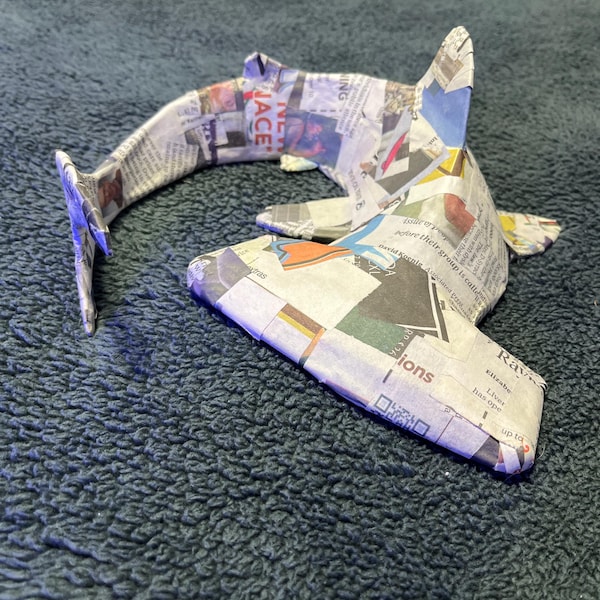 Paper Mache Leopard Shark – Unique Hanging Art for Home, Office ...