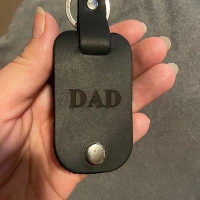Photo Keychain, Leather Dad Key Chain, Photo Gift for Dad, Custom Photo ...