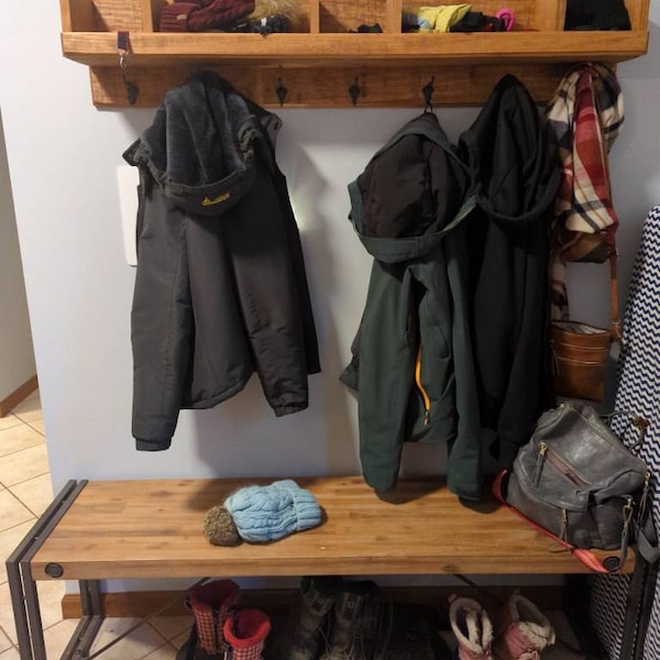 Coat Rack With Storage, Cubby Shelf, Entryway Coat Rack With Cubbies ...
