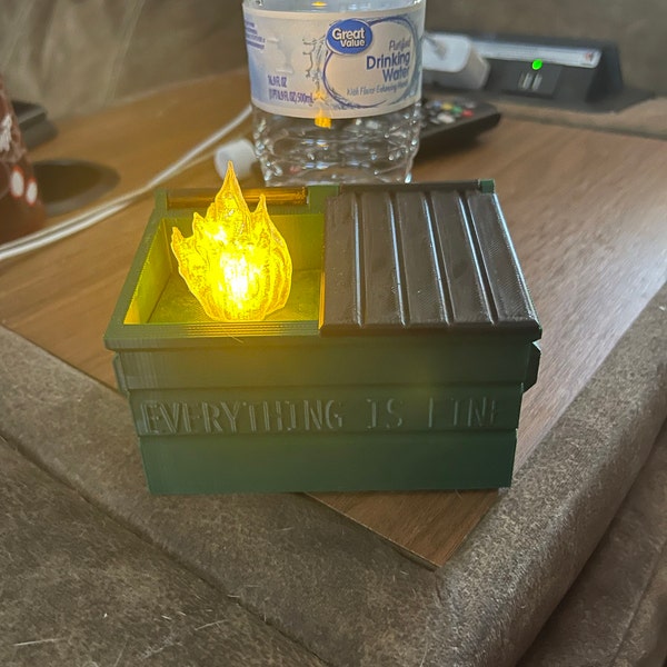 Flickering LED Dumpster Fire - Etsy