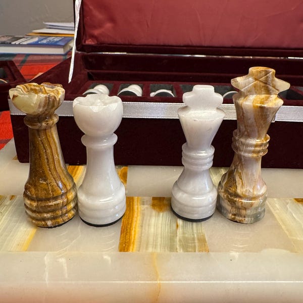 Chess Set Handmade Green Onyx Marble Chess Set Best Selling Chess Set ...