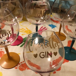 Gin Glass Decal, Gin Glass Sticker, Names for Drinks Glasses ...