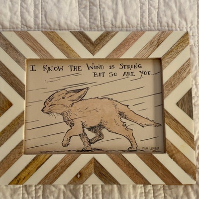 Fox in the Wind 5x7 Art Print - Etsy