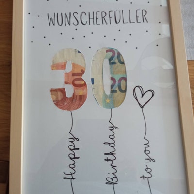 Verwunderlich Geldgeschenk 30 Geburtstag Basteln Fotos
