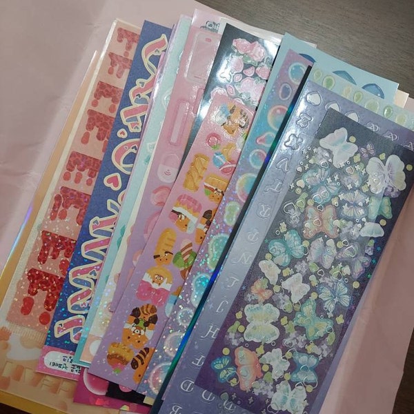 20 Korean Stickers Sheet Package Set| Mystery Kawaii Stickers Pack ...