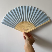Personalized Light Blue Paper Fans,monogram Wedding Gifts,party Decors ...