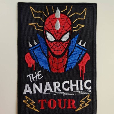 Spider-punk the Anarchic Tour Iron-on Embroidered Patch hobart Brown ...