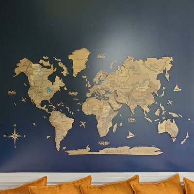 Flags Push Pins for Wood World Map by Enjoy the Wood - Etsy