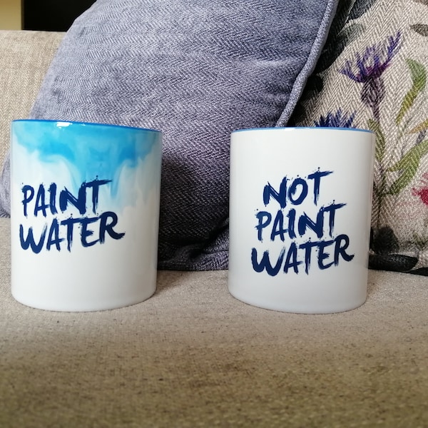 Paint Water & Not Paint Water Pots | Brushes Pot | Funny Gift for ...