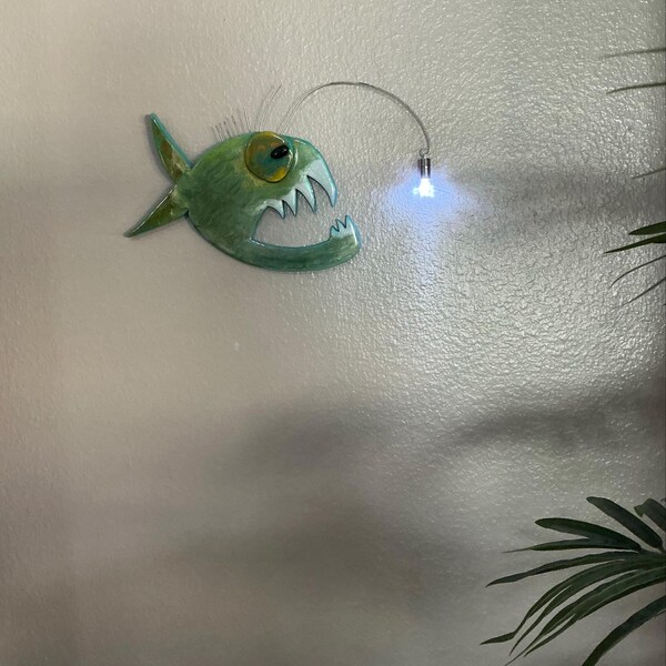 Deep Sea Angler Fish Made With Wood and Epoxy. Has Bright Twist on ...