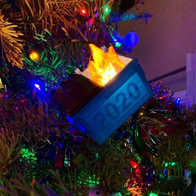 2020 Dumpster Fire Lit Ornament, 3D Printed With LED Light - Etsy