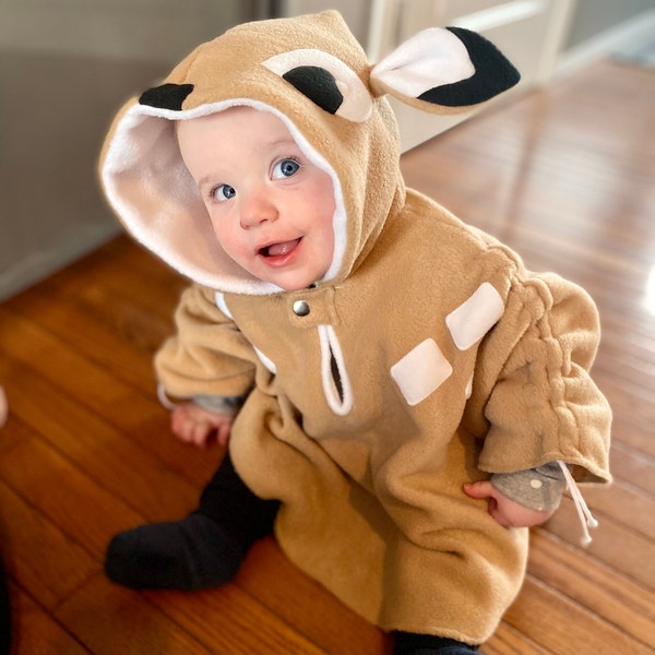 PRE-ORDER - Tan Deer - Woodland - Fleece Poncho & Car Seat Poncho (all ...