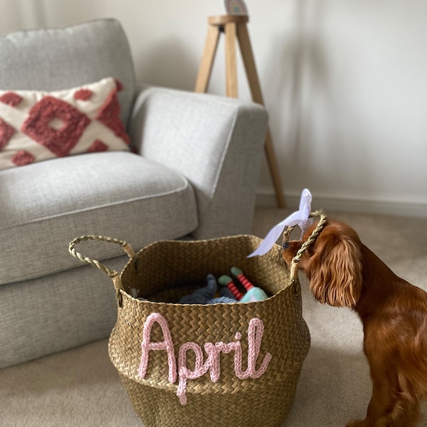 Personalised Storage Basket| Personalized Basket | Crochet | Knitted ...