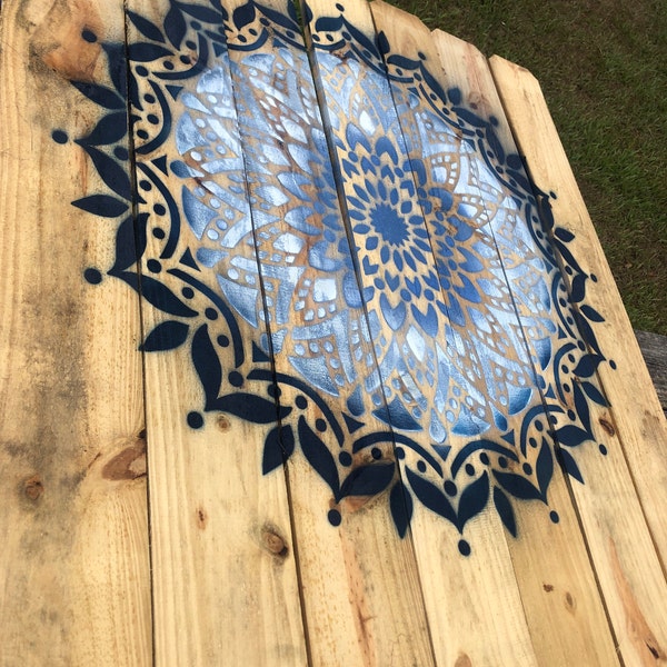 Compassion Mandala Stencil – MANDALA WALL STENCIL - Large Mandala Wall ...