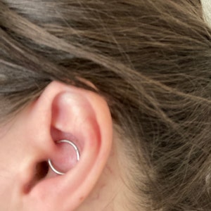 Moon Daith Piercing Earring Seam Ring Easy Bend 16g 3/8 | Etsy