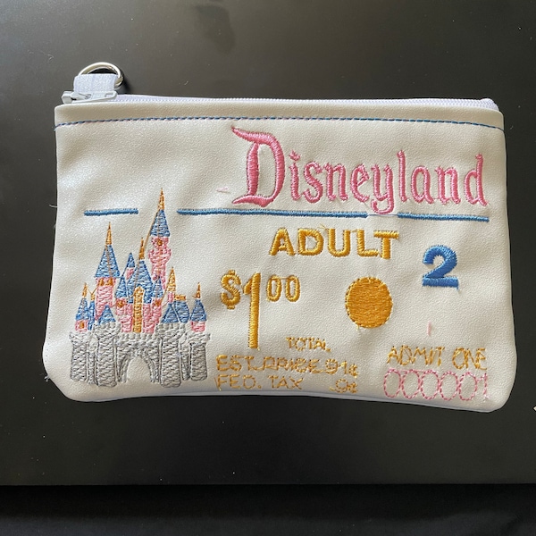 Park Ticket Bag (2 Sizes) - Digital Embroidery File, 5x7 and 6x9, in ...