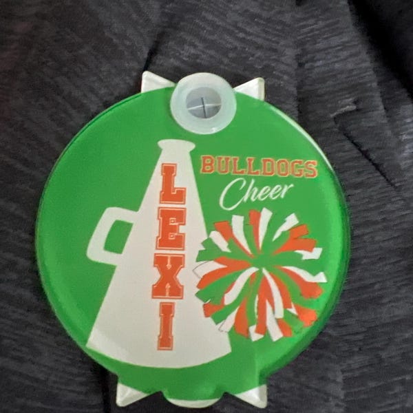 Cheerleader Megaphone and Poms Tumbler Topper, Personalized, Fits ...