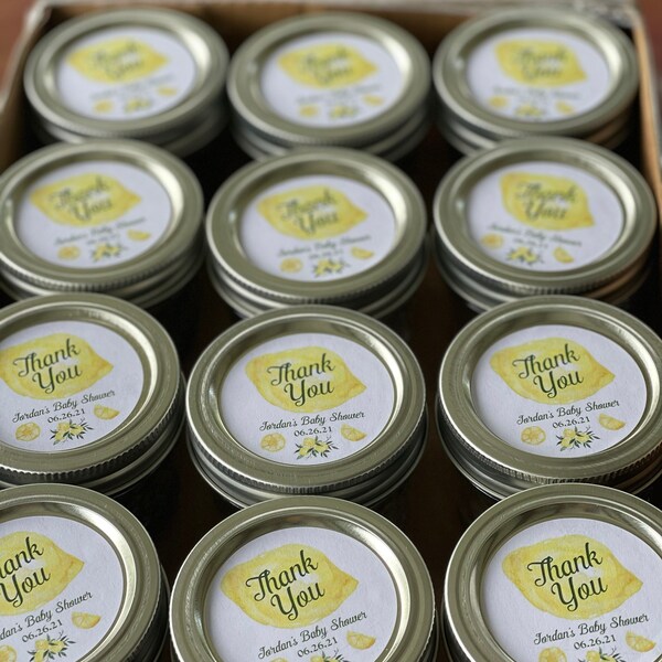 Lemon Thank You Stickers, Lemon Stickers, Lemon Bridal Shower Stickers ...