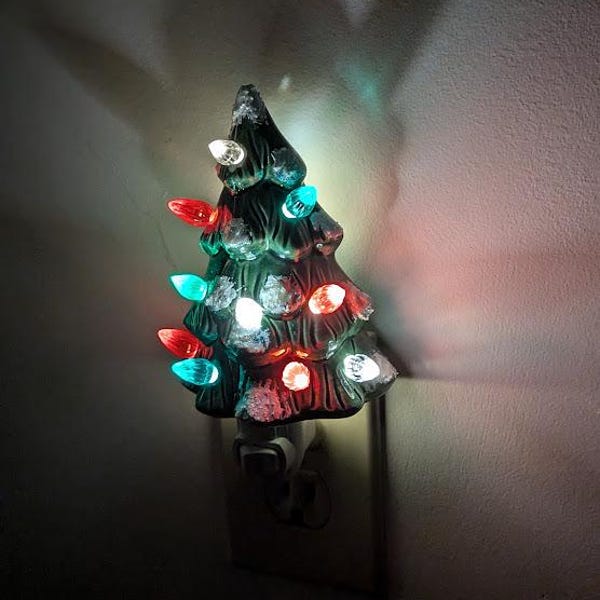 Ceramic Valentine Tree Night Light - Etsy