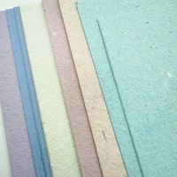 10 Assorted Sheets of Handmade Recycled Paper, Eco Friendly, Textured ...