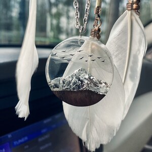 Lovely Ocean Scene Necklace, Special Unisex Gift for Her or Him, Wood ...